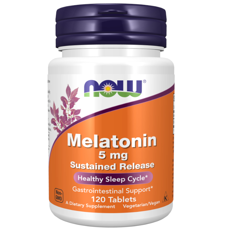 Now Foods – Melatonin 5 mg Sustained Release – 120 Tablets - Melatonin ...